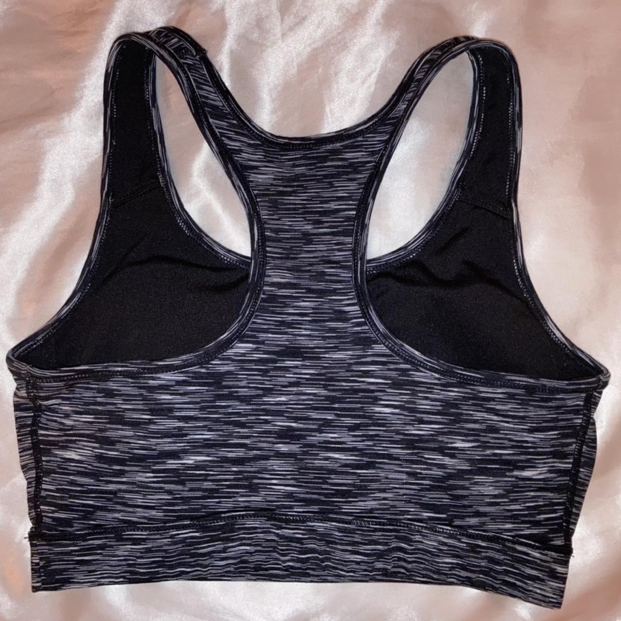 Reebok black/grey racerback sports bra size M. Super... - Depop