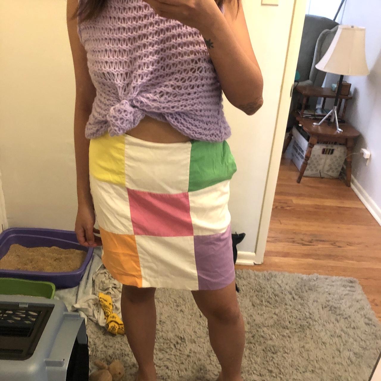 Super cute colorblock skort. 28in waist. HAS... - Depop