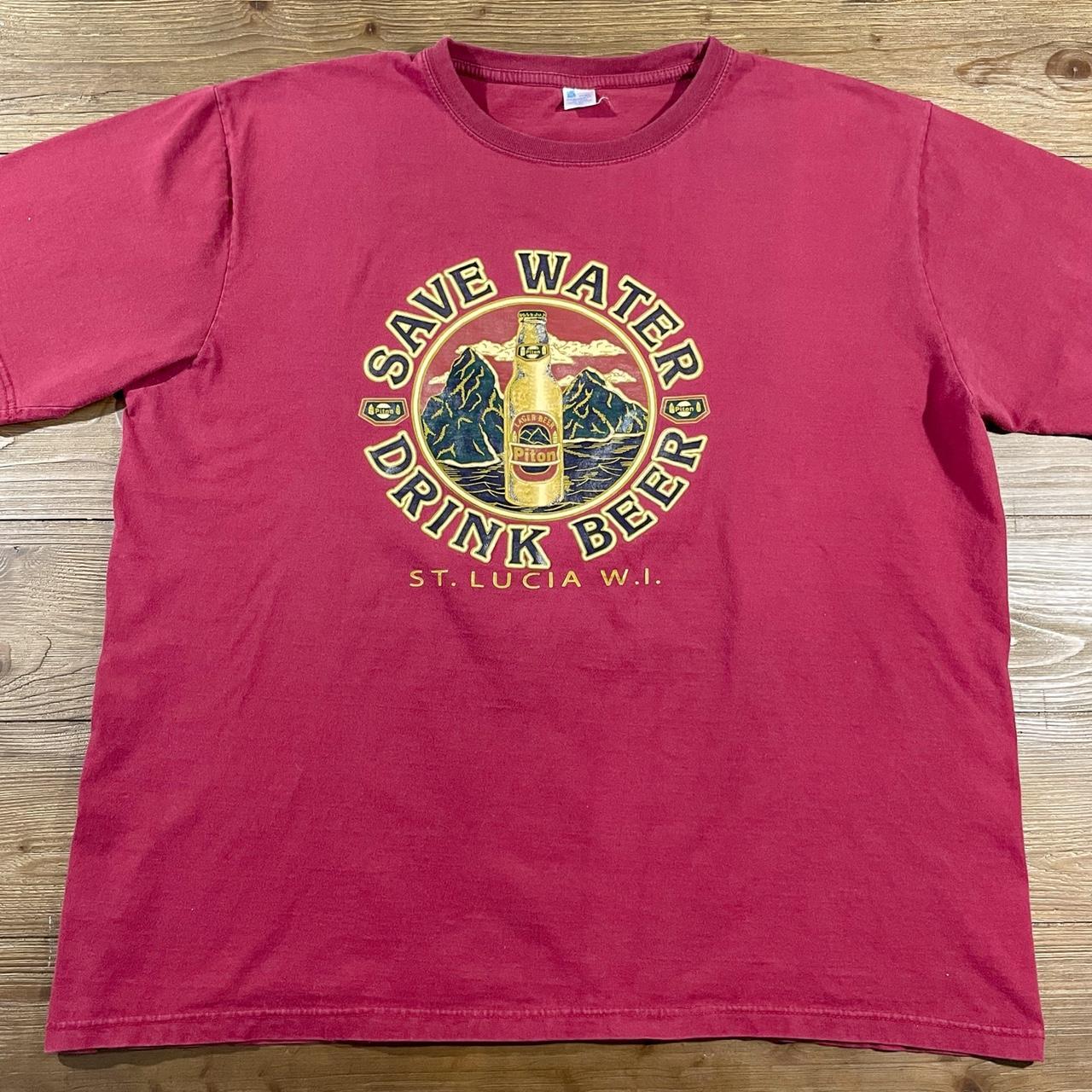 Vintage Y2K Save Water, Drink Beer Piton Lager... - Depop