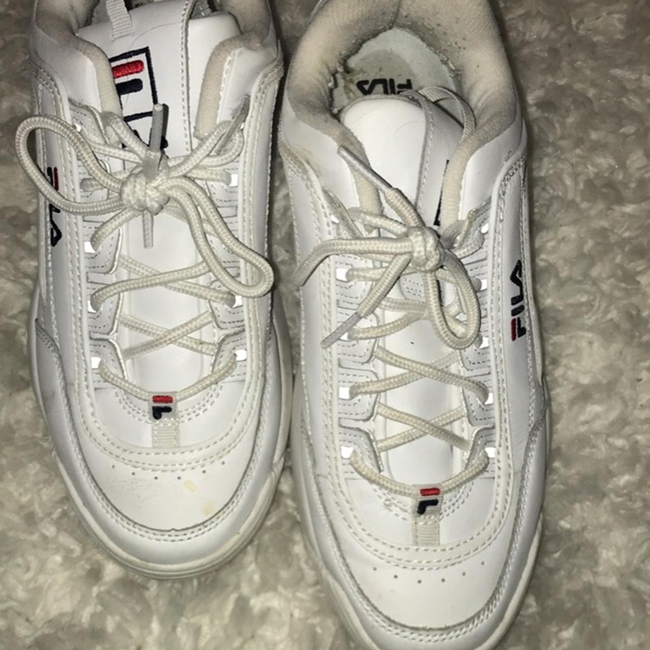 Chunky Filas size 9.5 Have been worn before but will... - Depop