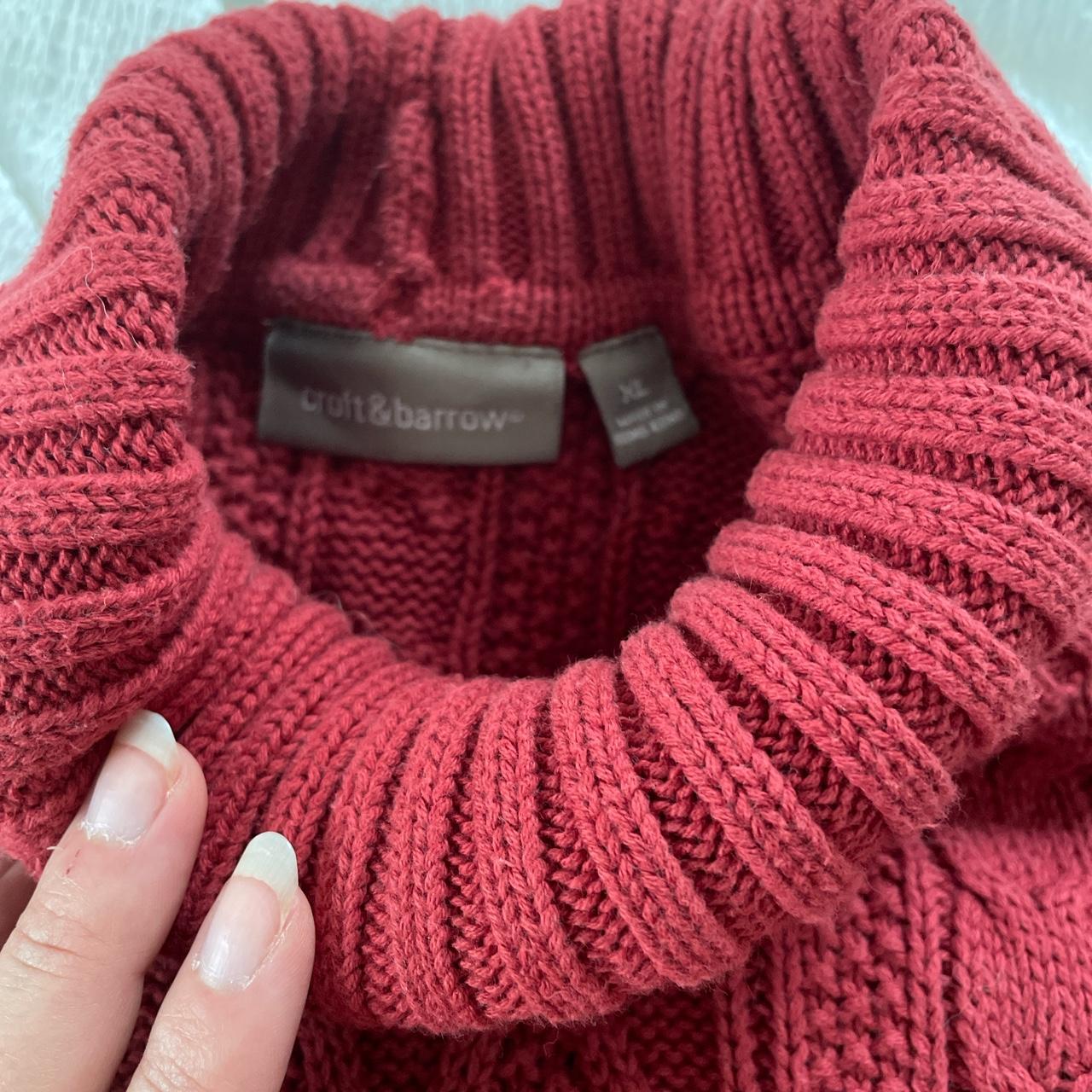 Croft And Barrow Cable Knit Turtleneck Sweater Depop