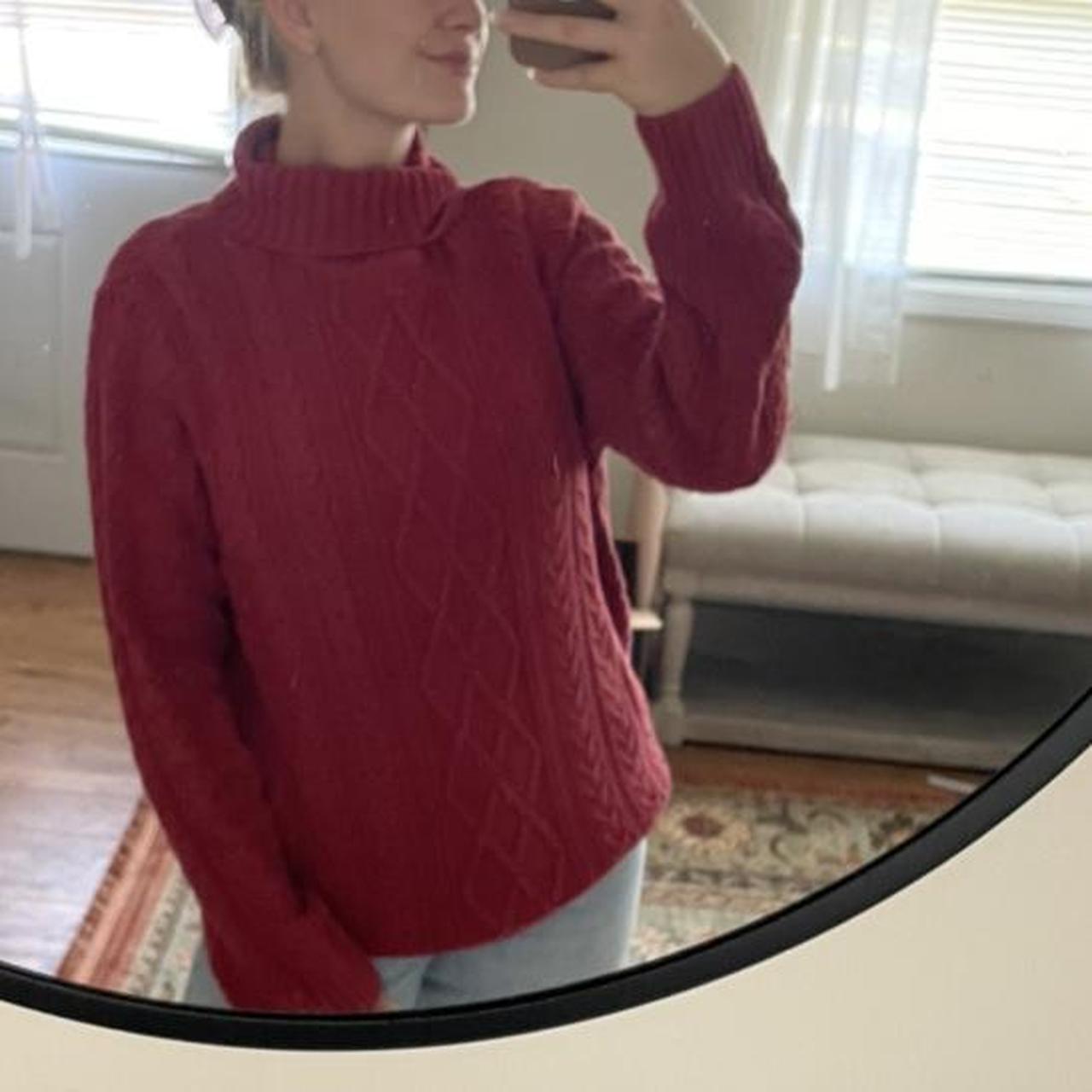 Croft And Barrow Cable Knit Turtleneck Sweater Depop