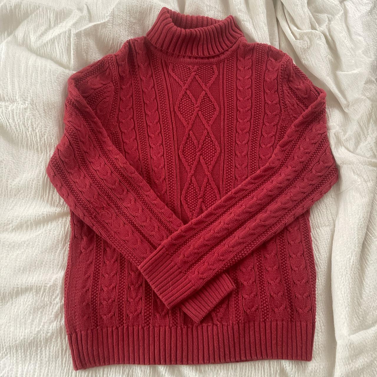 Croft And Barrow Cable Knit Turtleneck Sweater Depop