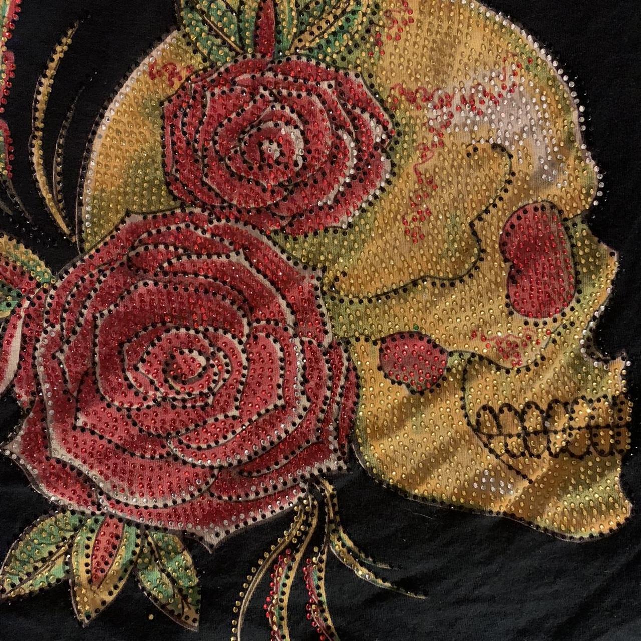 authentic Ed hardy diamond skull long sleeve top!!... - Depop