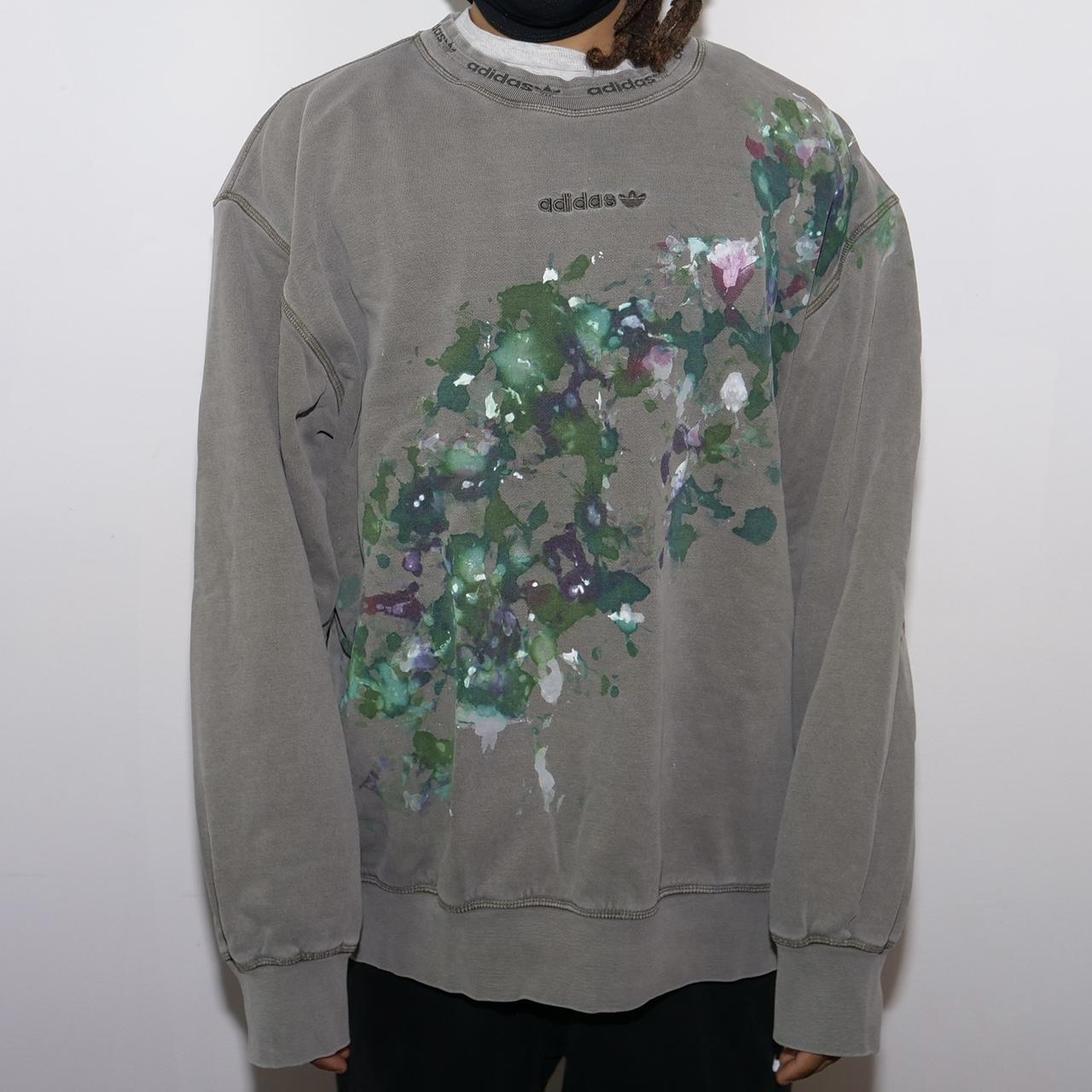 Custom painted 1 of 1 adidas “Reef” sweater... - Depop