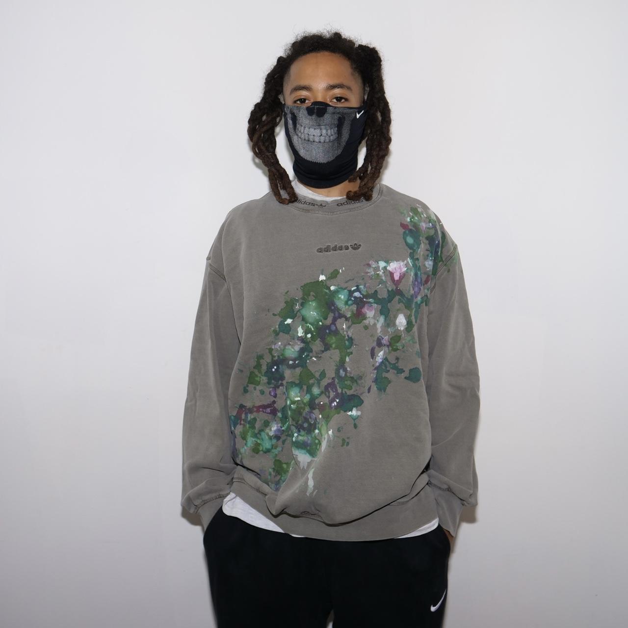 Custom painted 1 of 1 adidas “Reef” sweater... - Depop