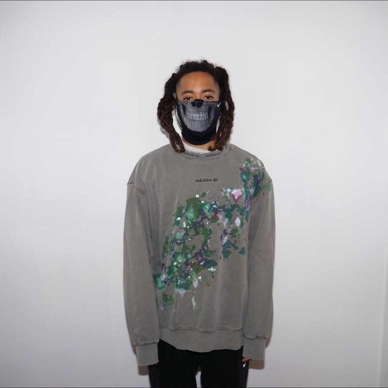 Custom painted 1 of 1 adidas “Reef” sweater... - Depop