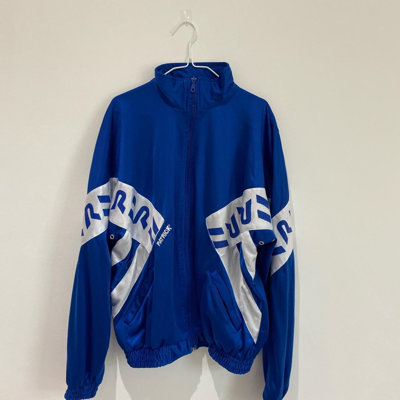Vintage Patrick jacket. Royal blue with white... - Depop