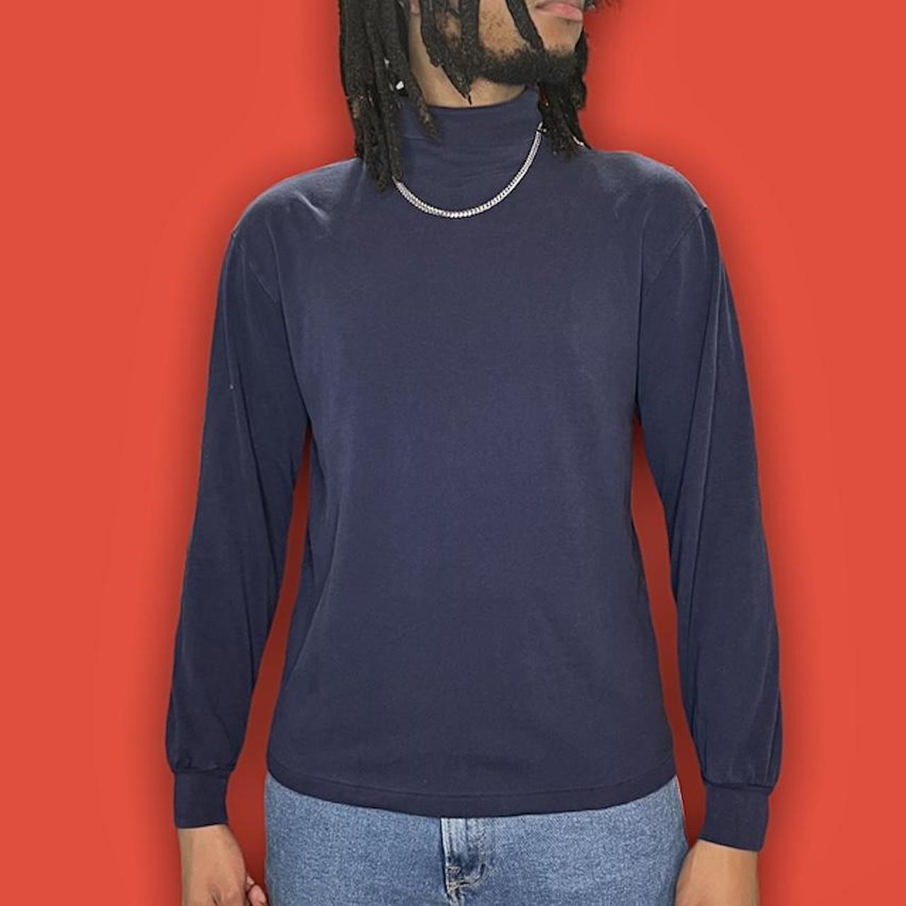 Navy blue turtle neck #turtleneck #navyblue - Depop