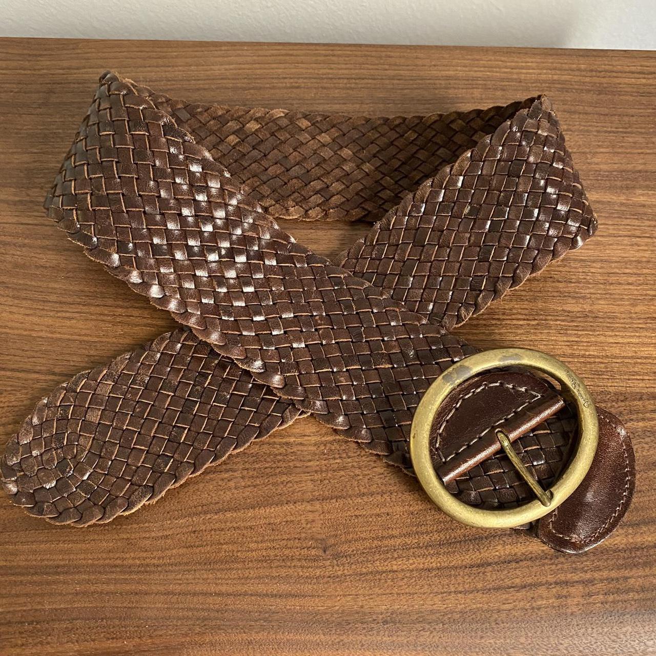 Brown Leather belt By Jessica Simpson Y2k - Depop