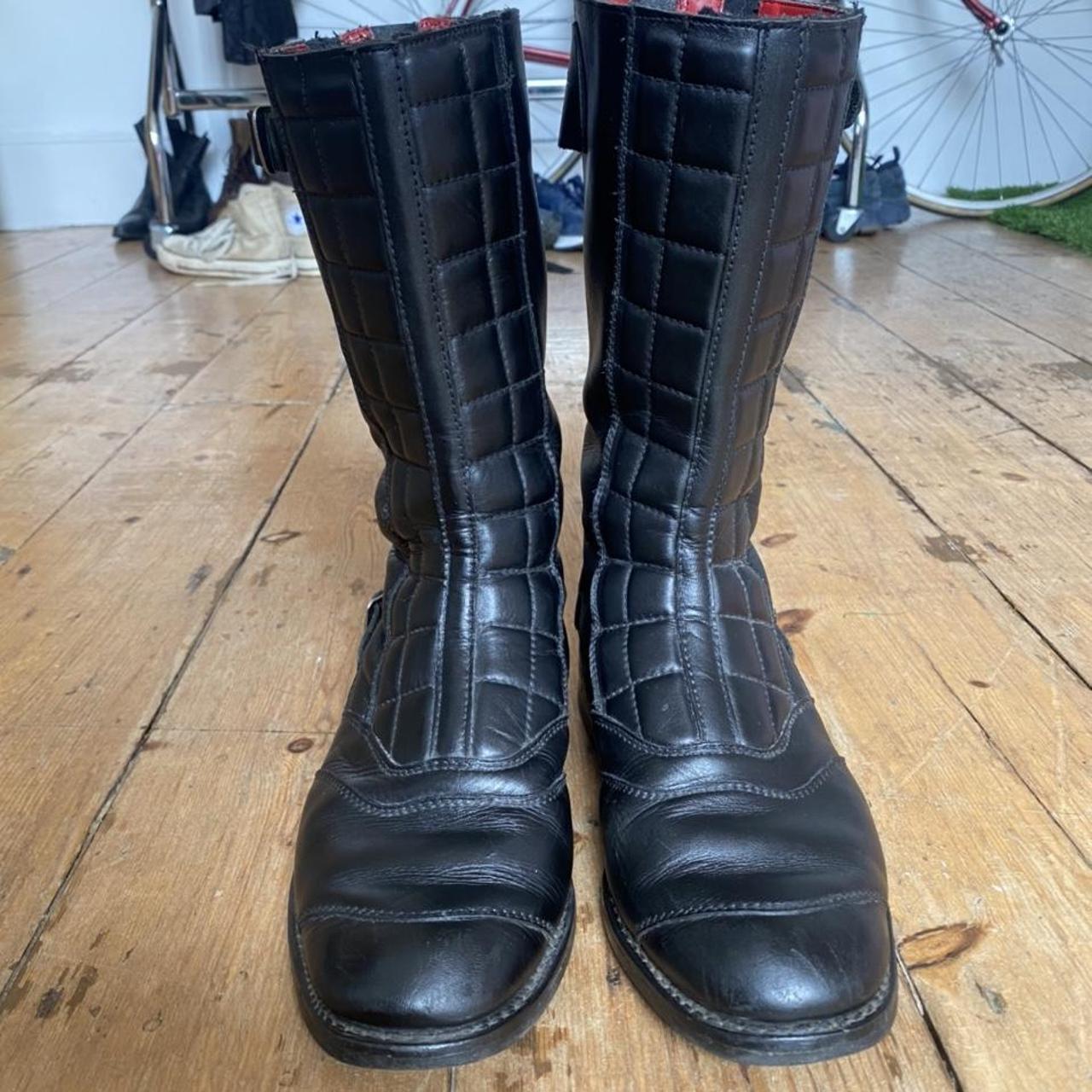 Genuine Lewis Leathers motorcycle boots. Good used... - Depop