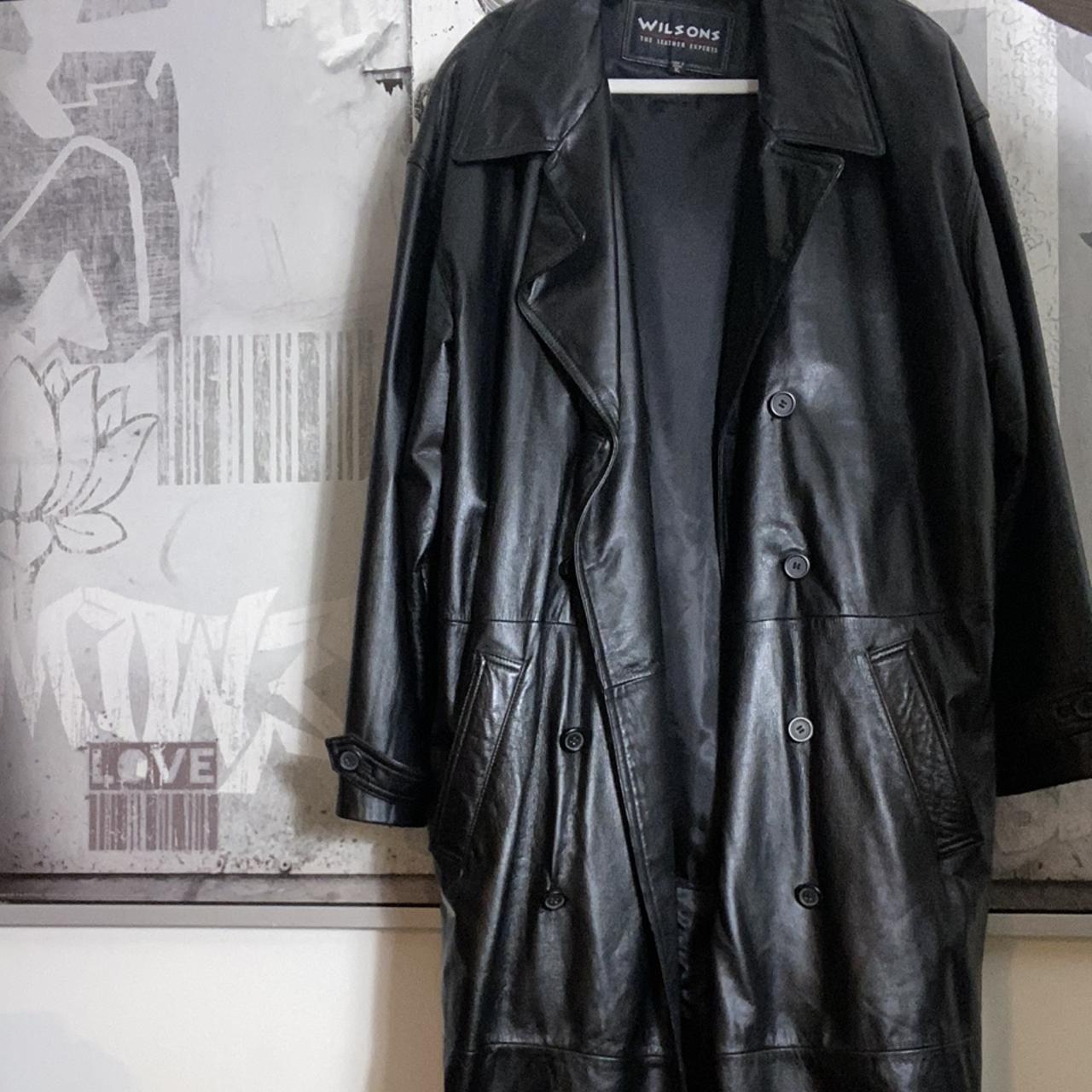 Nicely made Wilson leather trench coat. Retailed for... - Depop