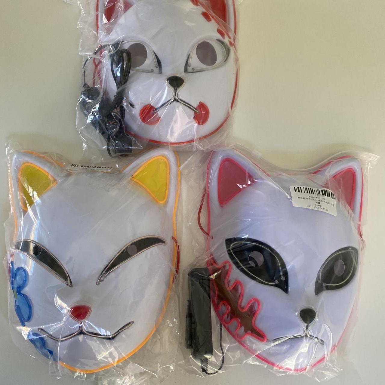NEW LED Demon Slayer Mask bundle Set of 3... - Depop