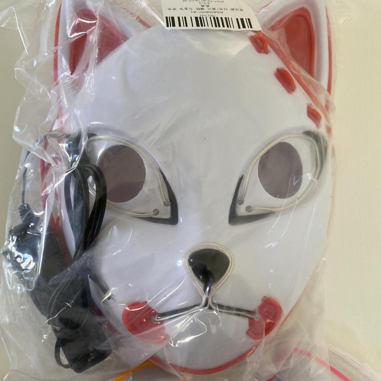 NEW LED Red demon slayer mask Battery not included... - Depop