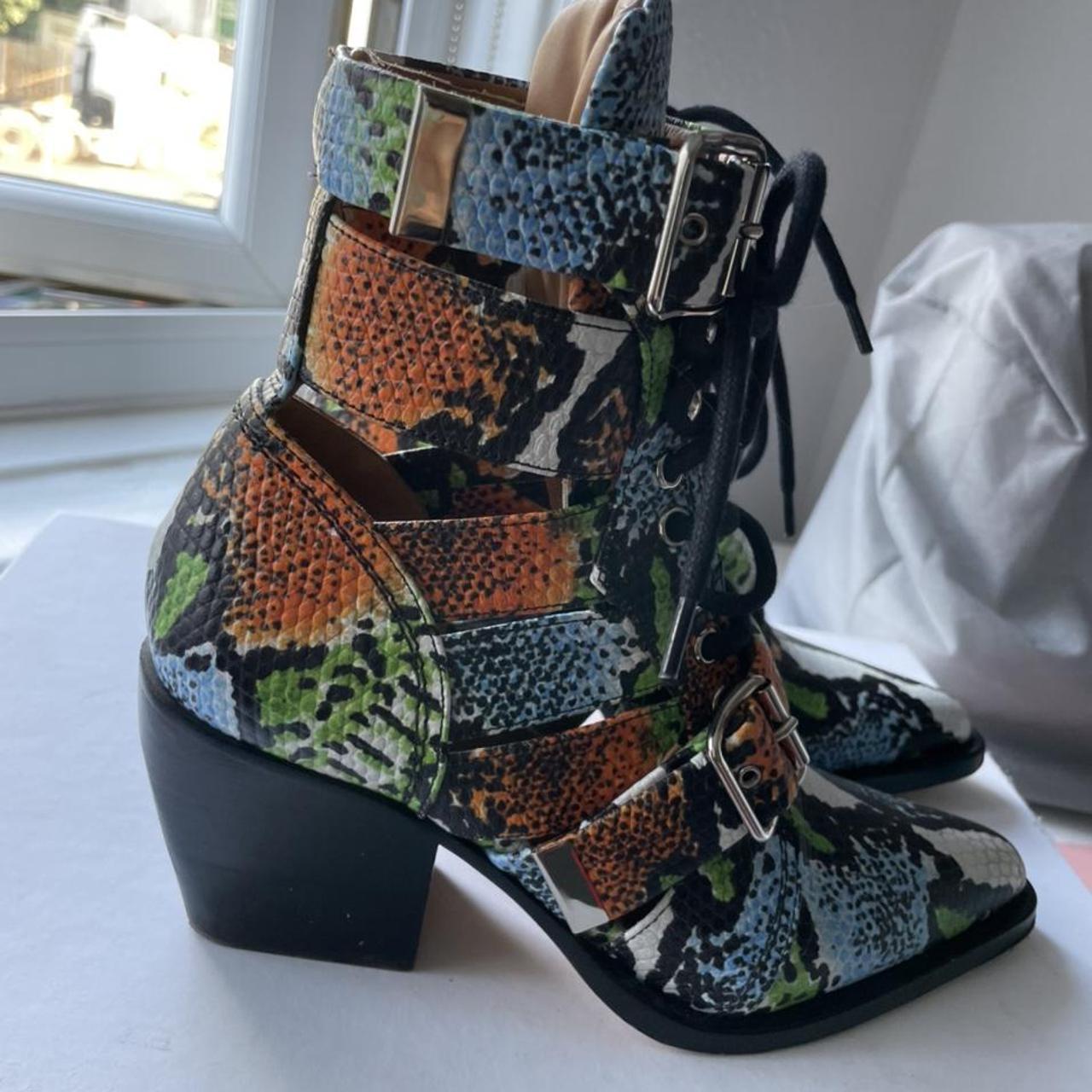 Chloé multicolour croco leather boots Worn few times... - Depop