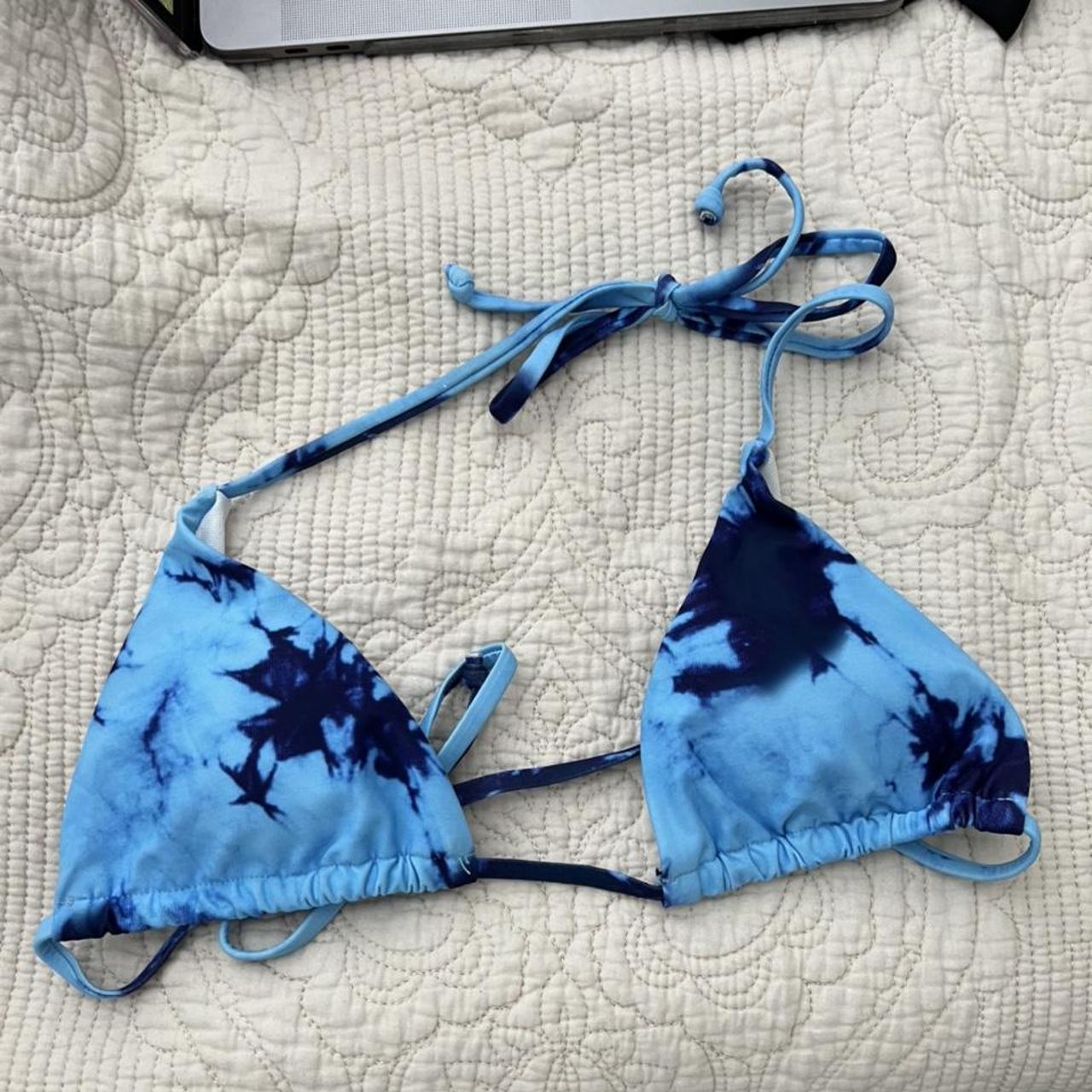 blue tye dye top! will bundle all swim! - Depop