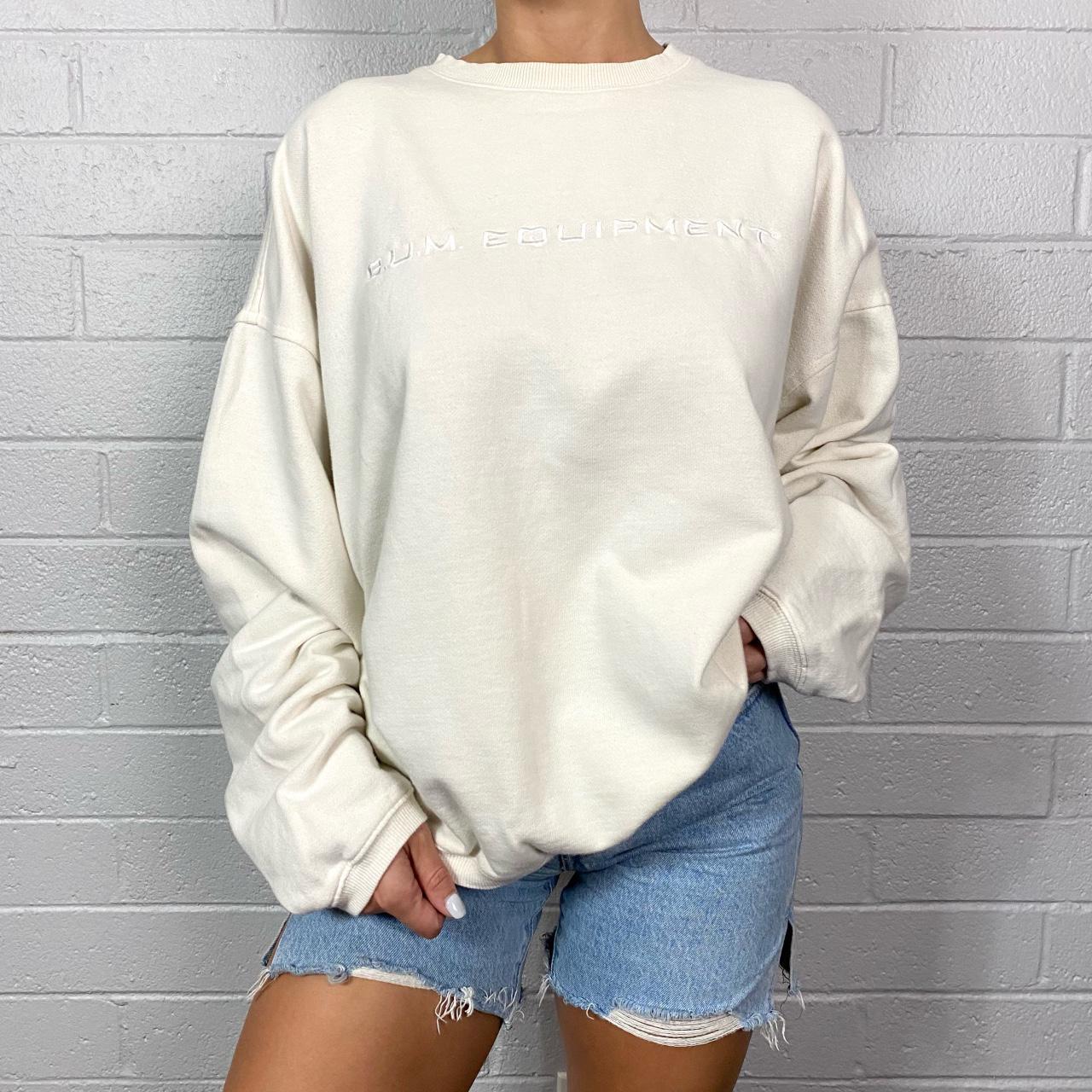 B.U.M. Equipment Women's Cream Sweatshirt | Depop