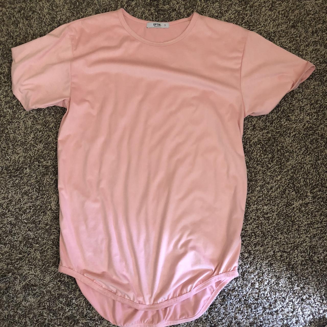Unisex Pink suede elongated top, can be used as a... - Depop
