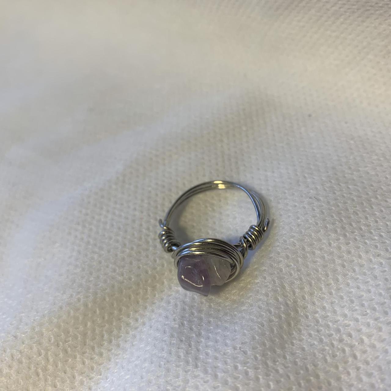 HANDMADE GEMSTONE RINGS (2 pack) SIZE (US Sizing... - Depop