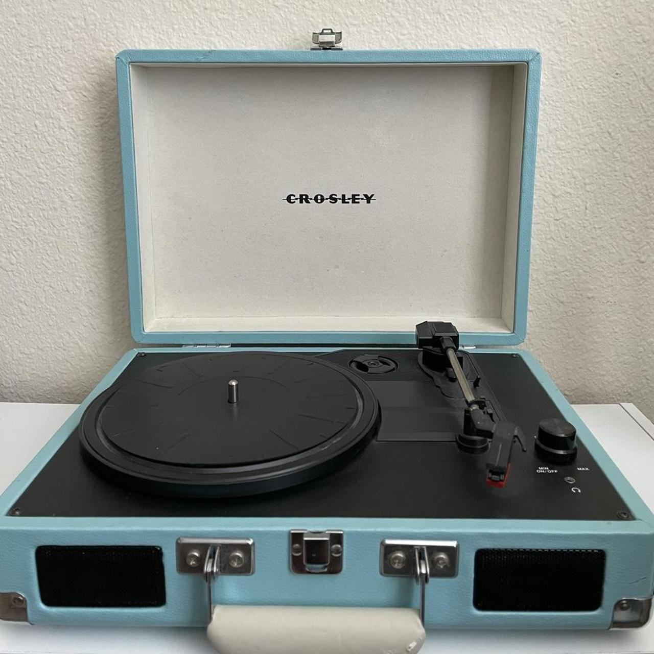 Crosley 3-speed blue portable turntable! #crosley... - Depop