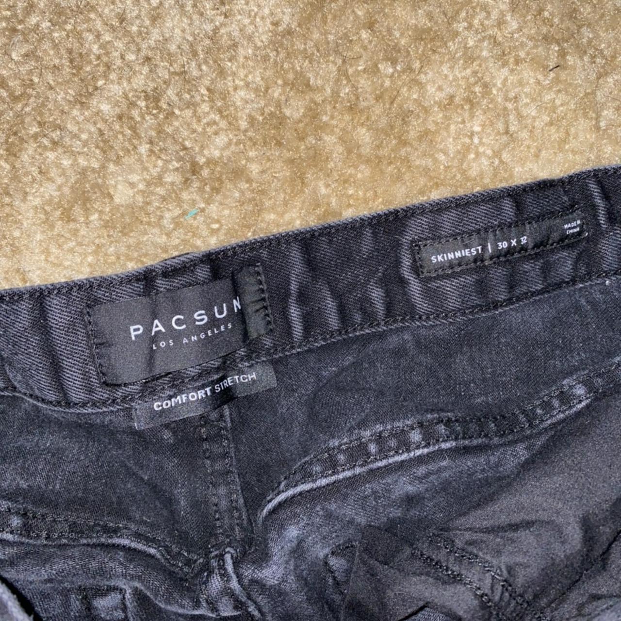 Pacsun black men’s distressed comfort stretch... - Depop