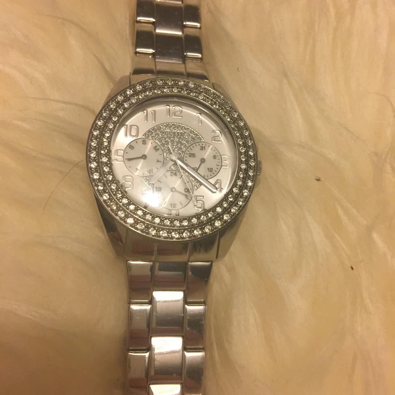 Guess silver watch, worn handful of times bought... - Depop