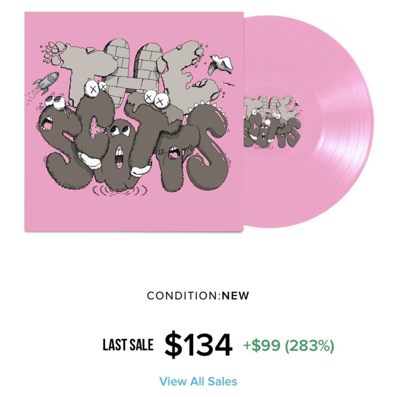 Travis Scott Pink and White Cds-and-vinyl | Depop