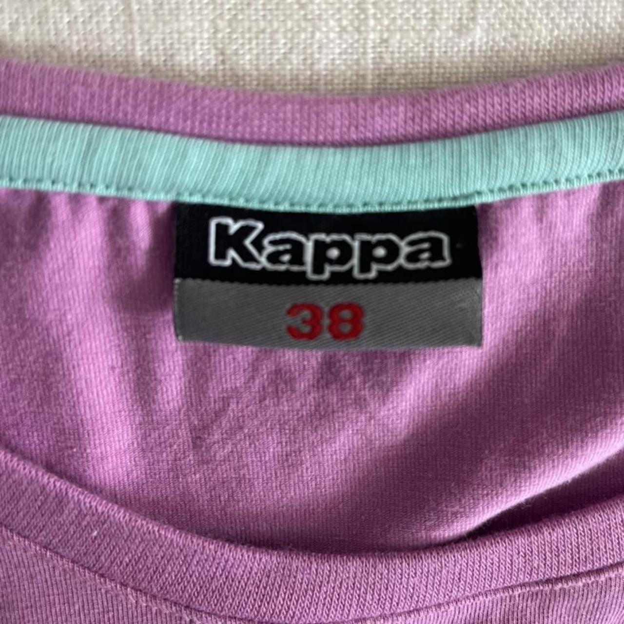 pink vintage Kappa top size 38, fits like a womens... - Depop