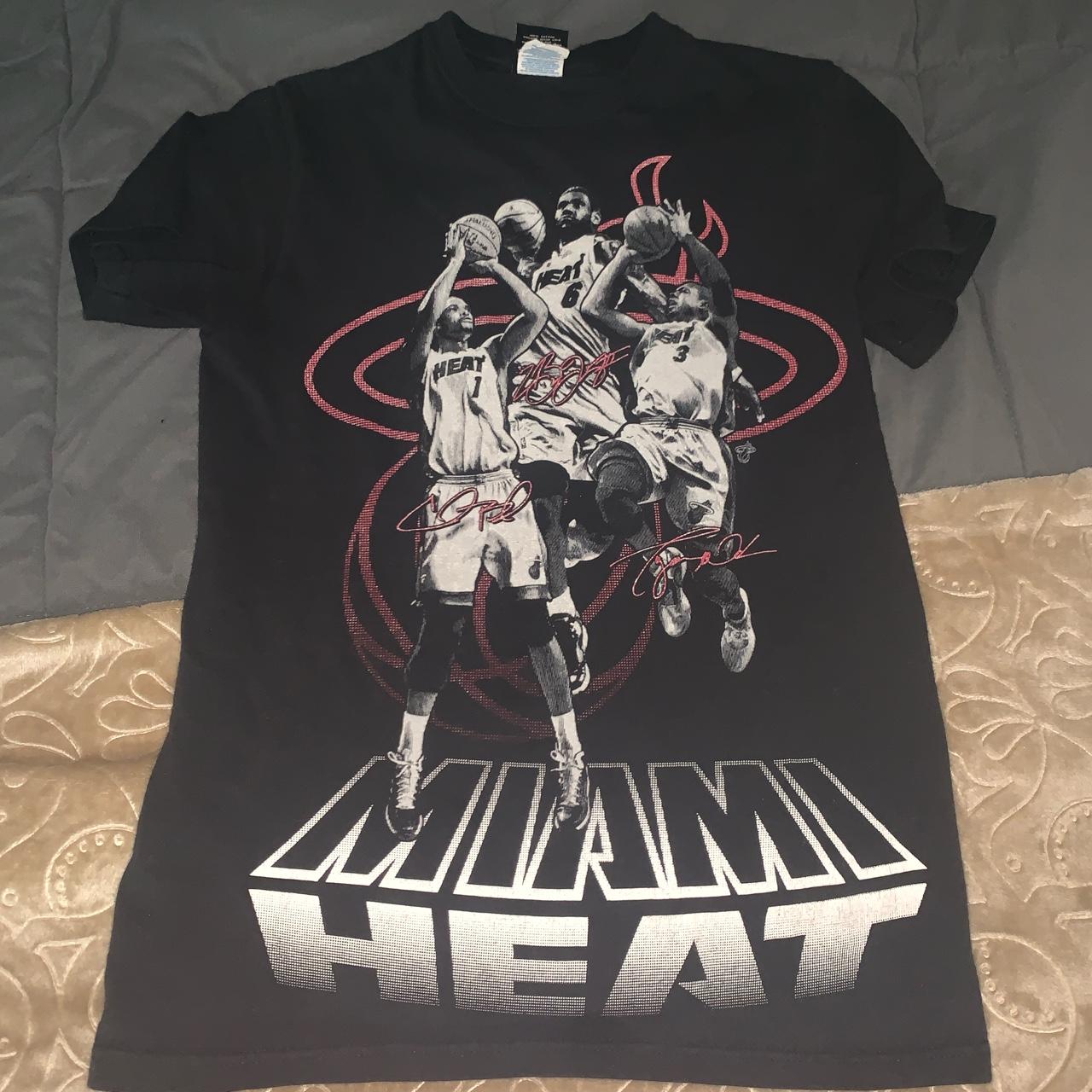 Vintage Miami heat big three shirt. I love this... - Depop