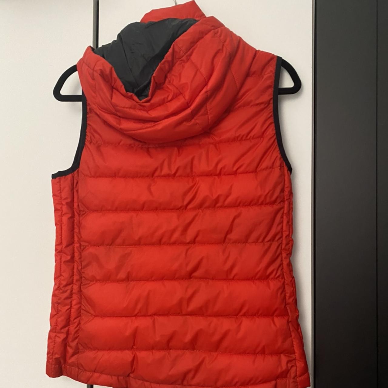 Super dry bright red vest jacket -retail... - Depop