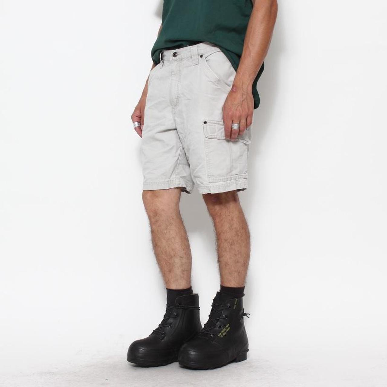 OFF WHITE COLORED SINGLE CARGO POCKET CARPENTER... - Depop