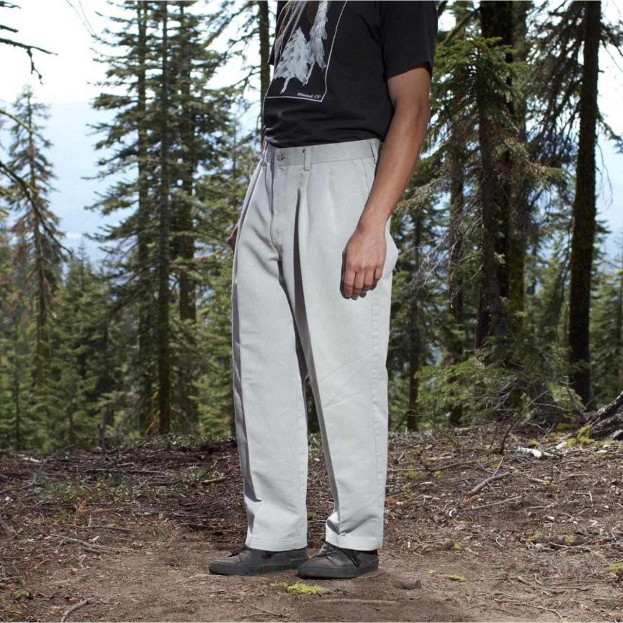 WHITE DARTED FRONT PANTS BY DOCKERS// darted front... - Depop