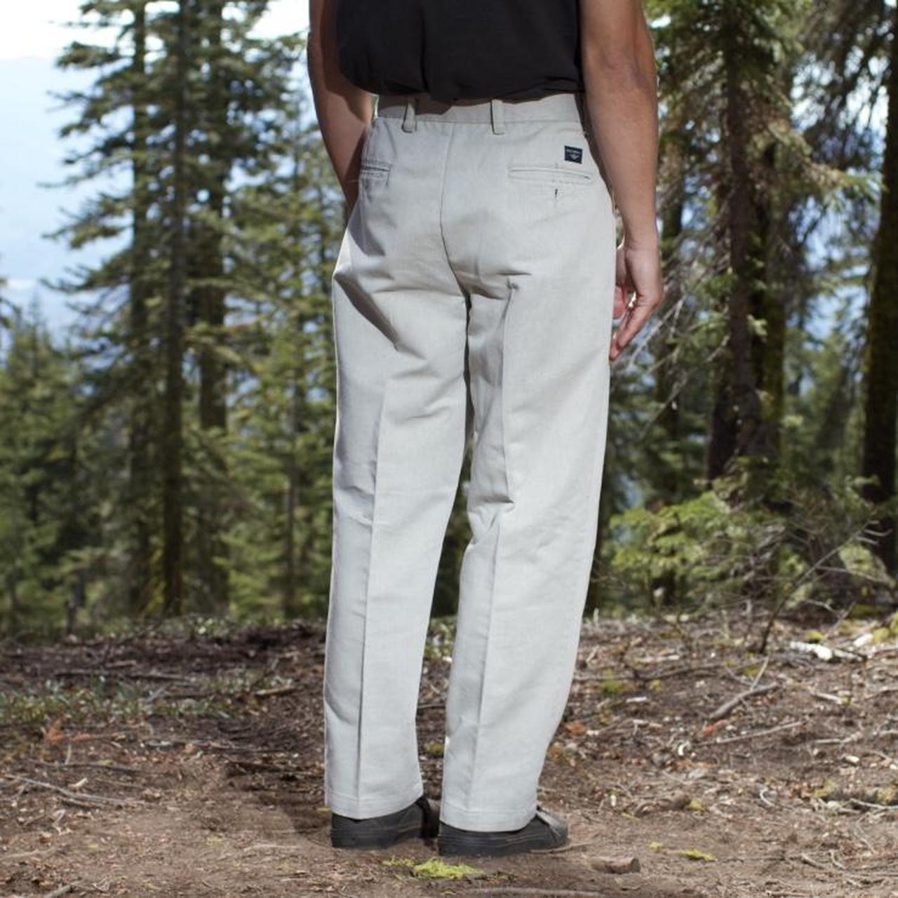 WHITE DARTED FRONT PANTS BY DOCKERS// darted front... - Depop