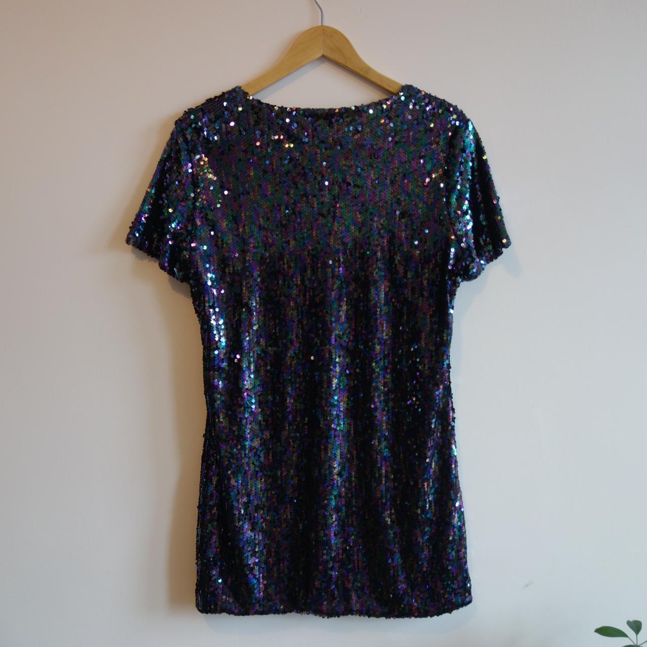 Lasula Women's Green and Blue Dress | Depop