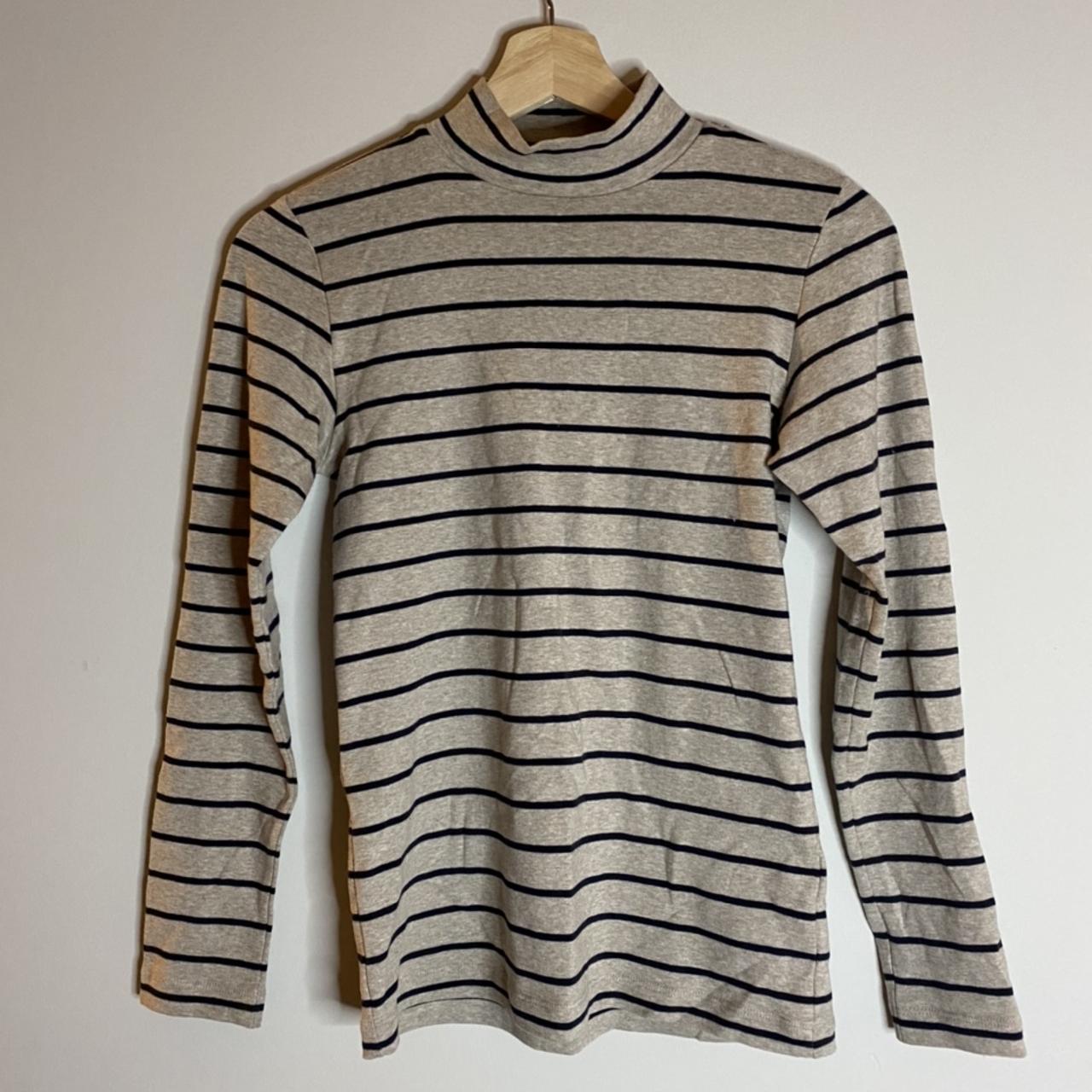 Muji Striped long sleeve cotton tee Size: XS - Depop