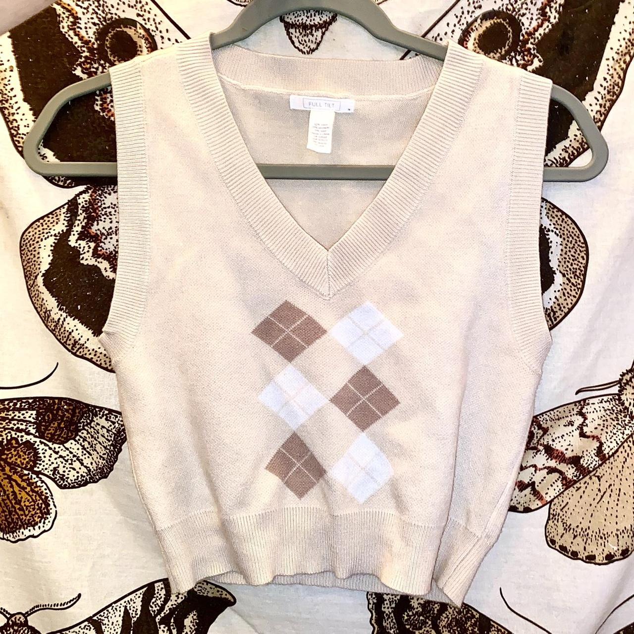 Cream Color Cropped Sweater Vest •SO soft feels... - Depop