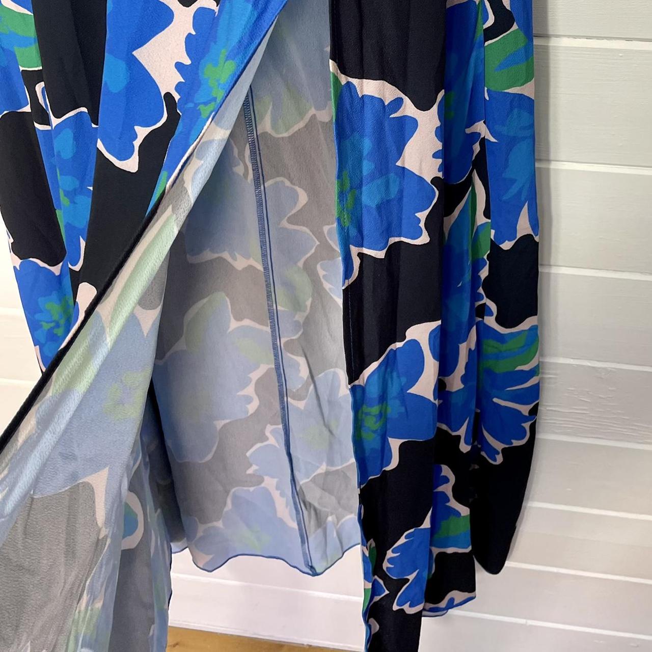 🖤 Shein Blue Multi Floral Maxi Split Skirt And... - Depop