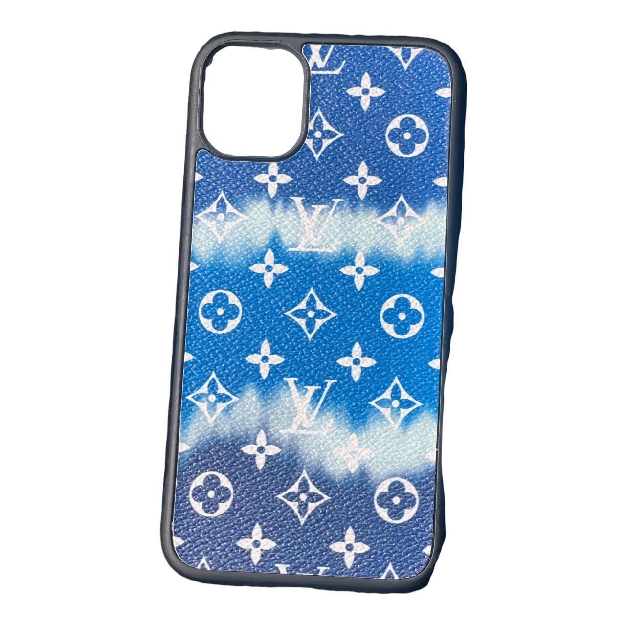 iPhone 11 Blue Louis Vutton Print Case - Depop