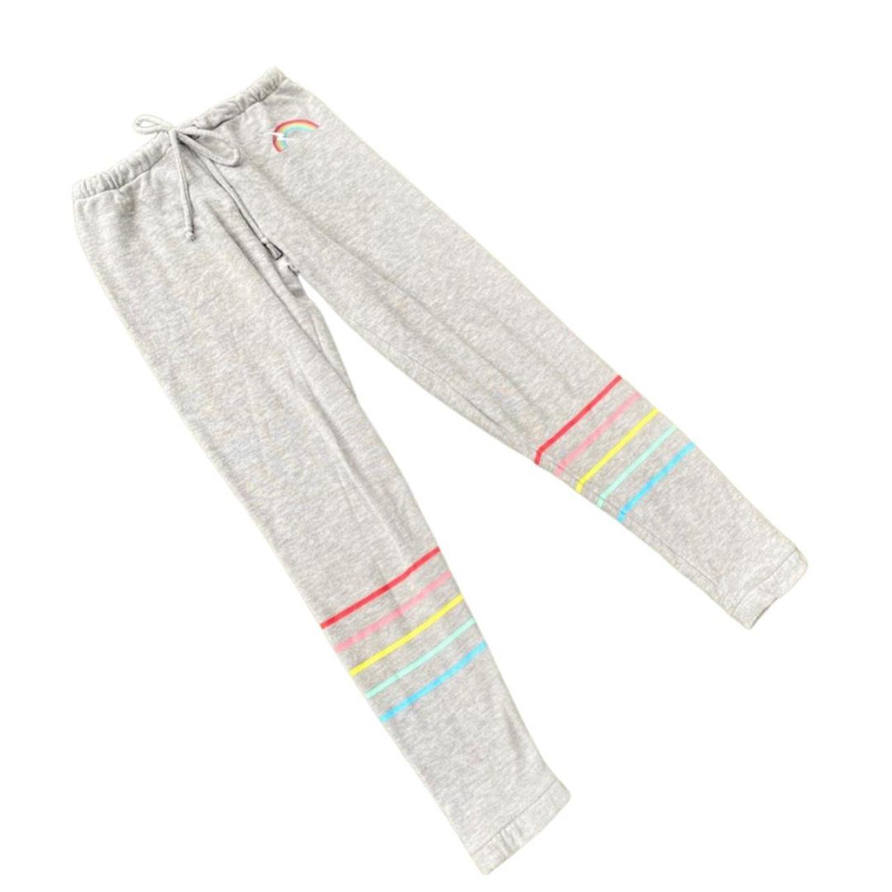 Chaser Sweatpants Rainbow detail, super soft on... - Depop