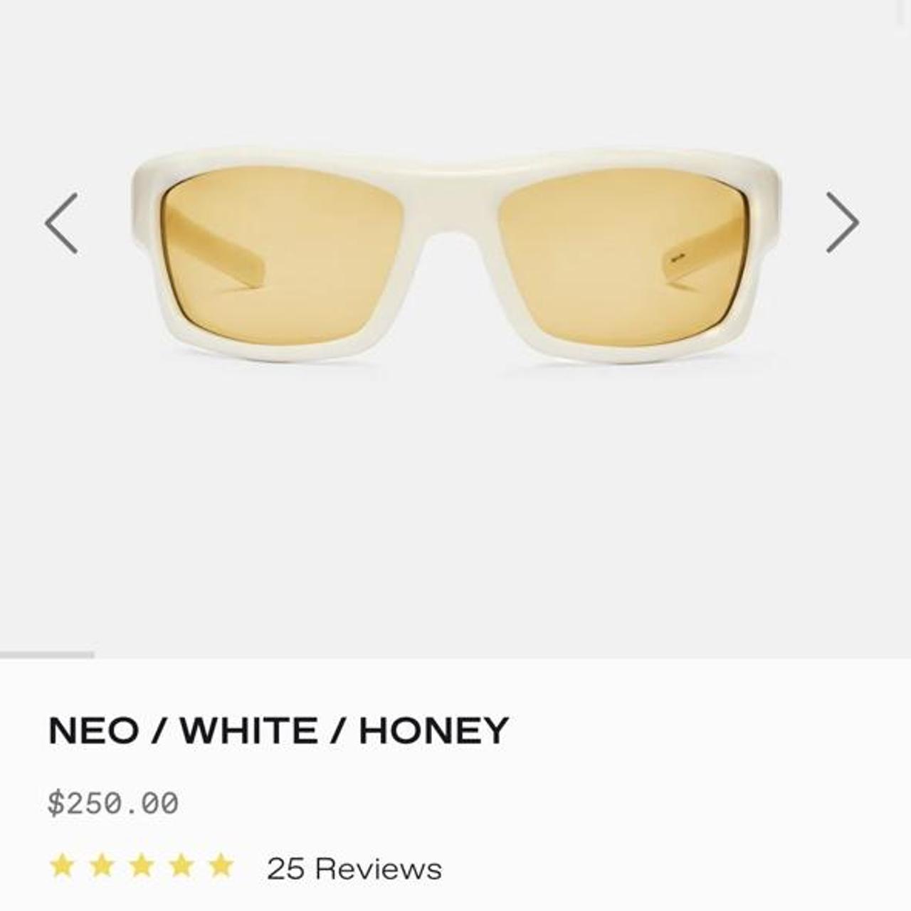 Lexxola White Neo Sunglasses In perfect condition -... - Depop
