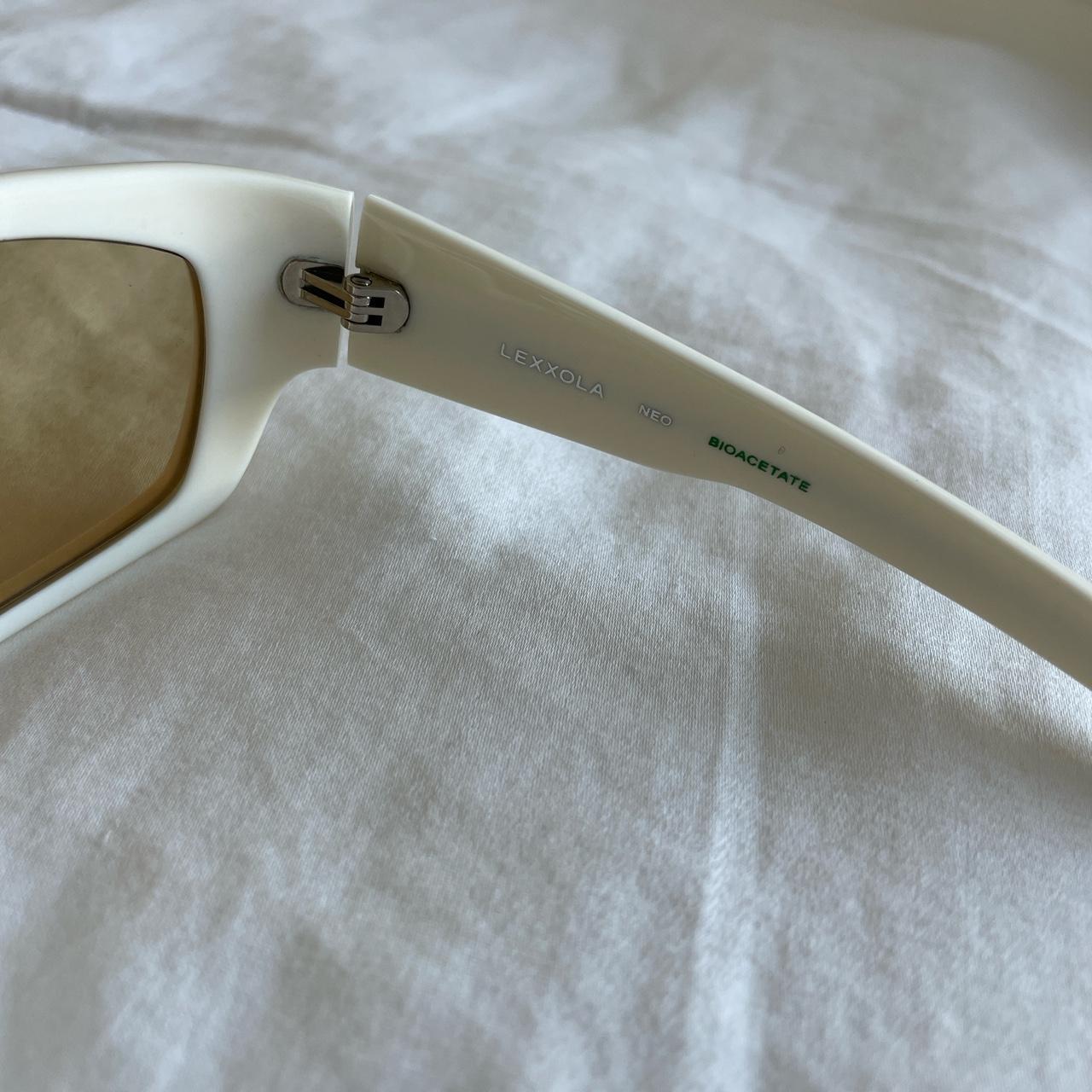 Lexxola White Neo Sunglasses In perfect condition -... - Depop