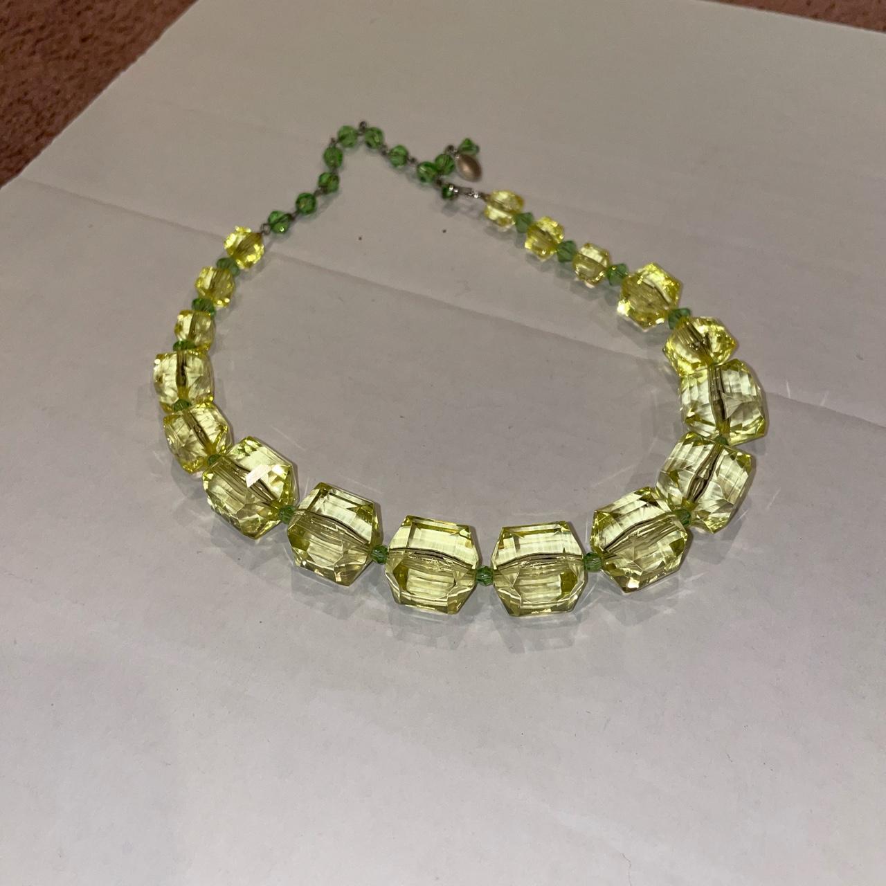 TarinaTarantino yellow an green necklace beautiful... - Depop