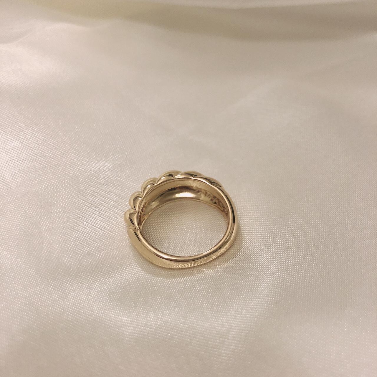 Croissant Chunky Minimalist Vintage Ring Available... - Depop