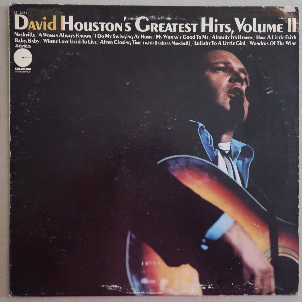 DAVID HOUSTON GREATEST HITS VOLUME II VINYL LP... - Depop