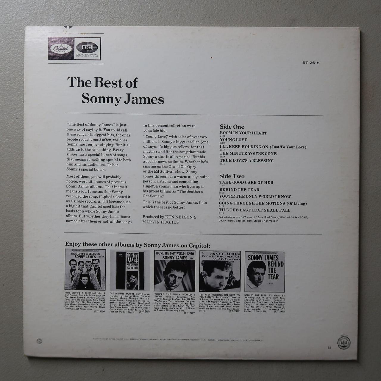 THE BEST OF SONNY JAMES VINYL LP CAPITOL EXC... - Depop