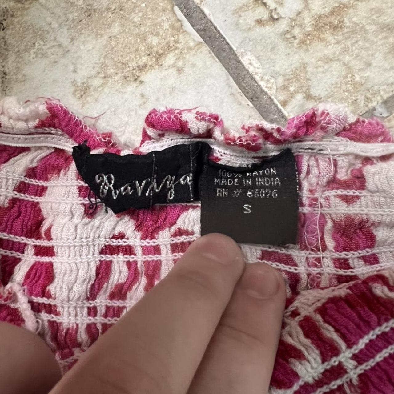 This is a mid length pink flowery skirt. It is a... - Depop