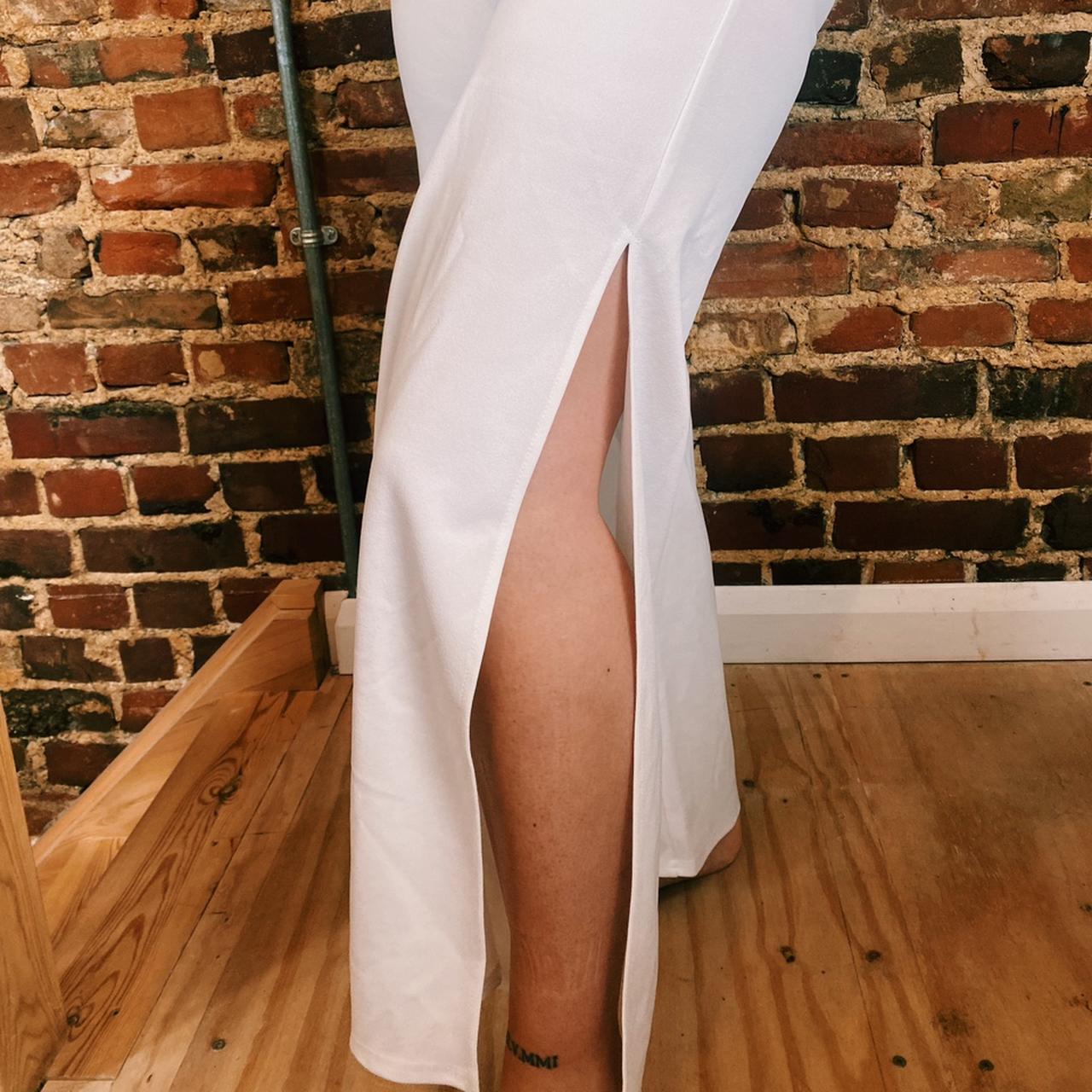 gorgeous, high split wide leg trousers! there are... - Depop