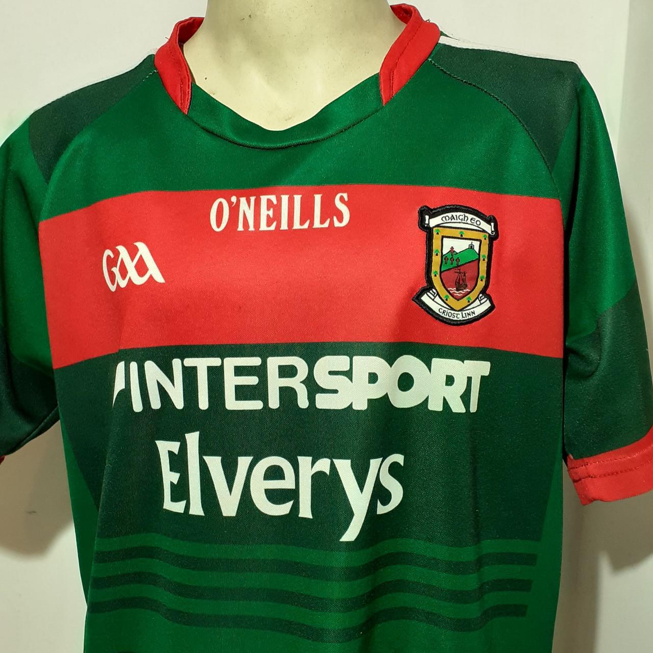 MAYO GAA gaelic football home jersey YOUTH 10-11... - Depop