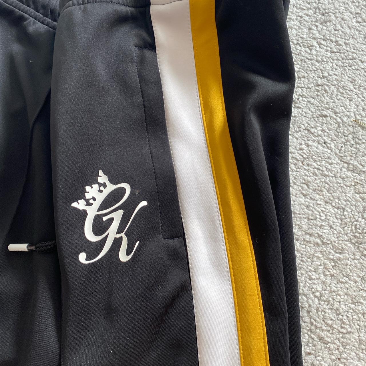 GYM KING black and yellow joggers Worn a few times... - Depop
