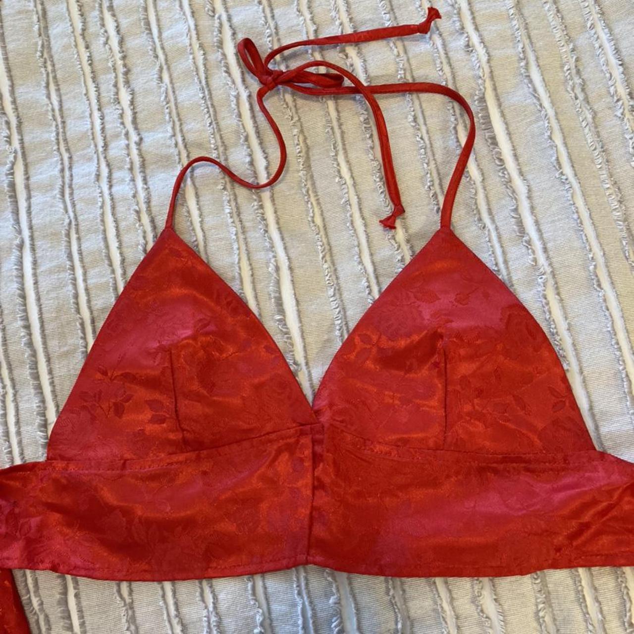 Super cute red top!!! Very cute and ties on top and... - Depop